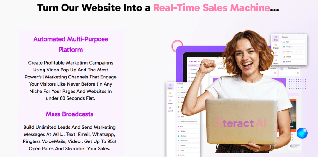Marketing Scoops: Create Automated Multi-Purpose Marketing Sales Machine Platform Wth Xteract AI